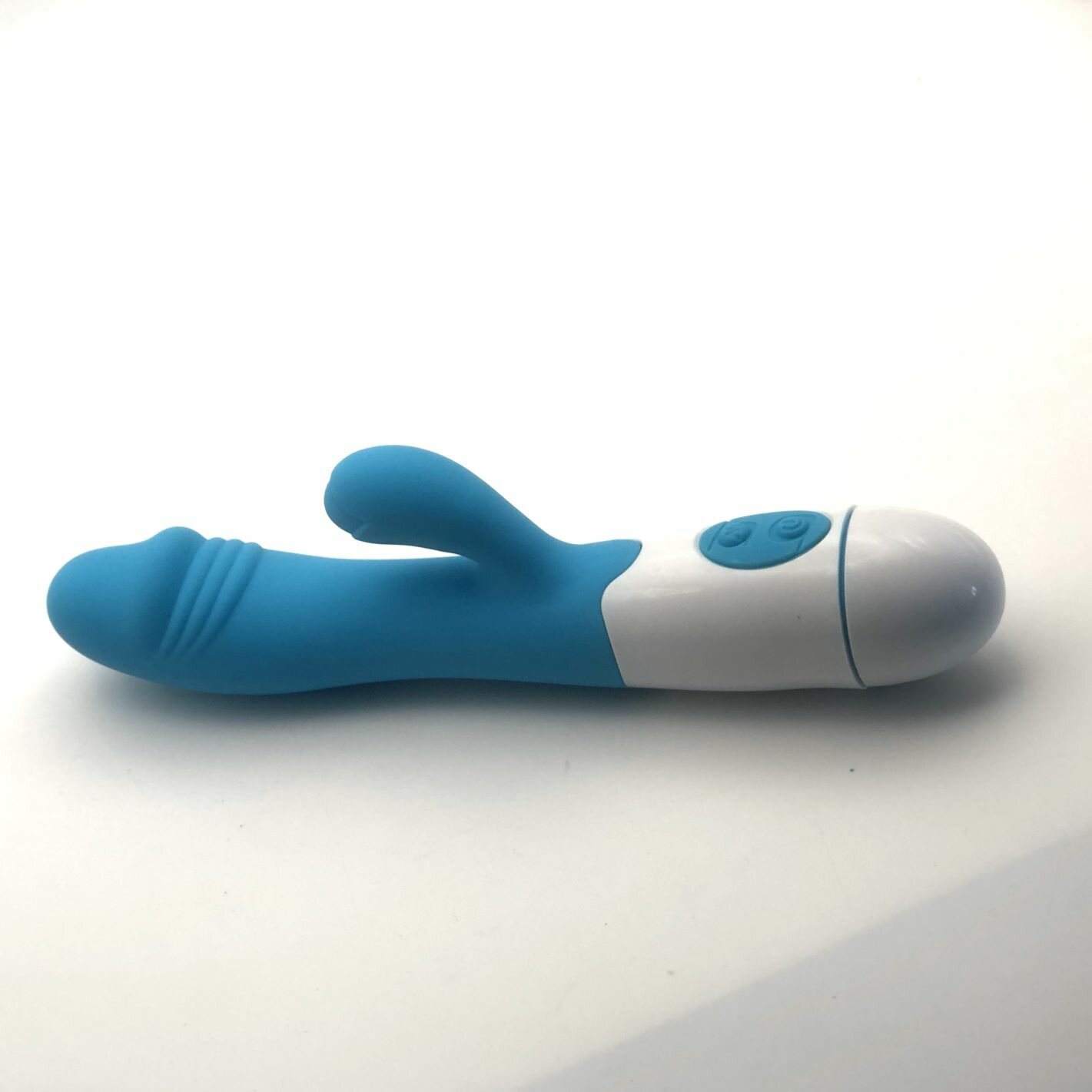 Вибратор для двойной стимуляции, цвет бирюзовый