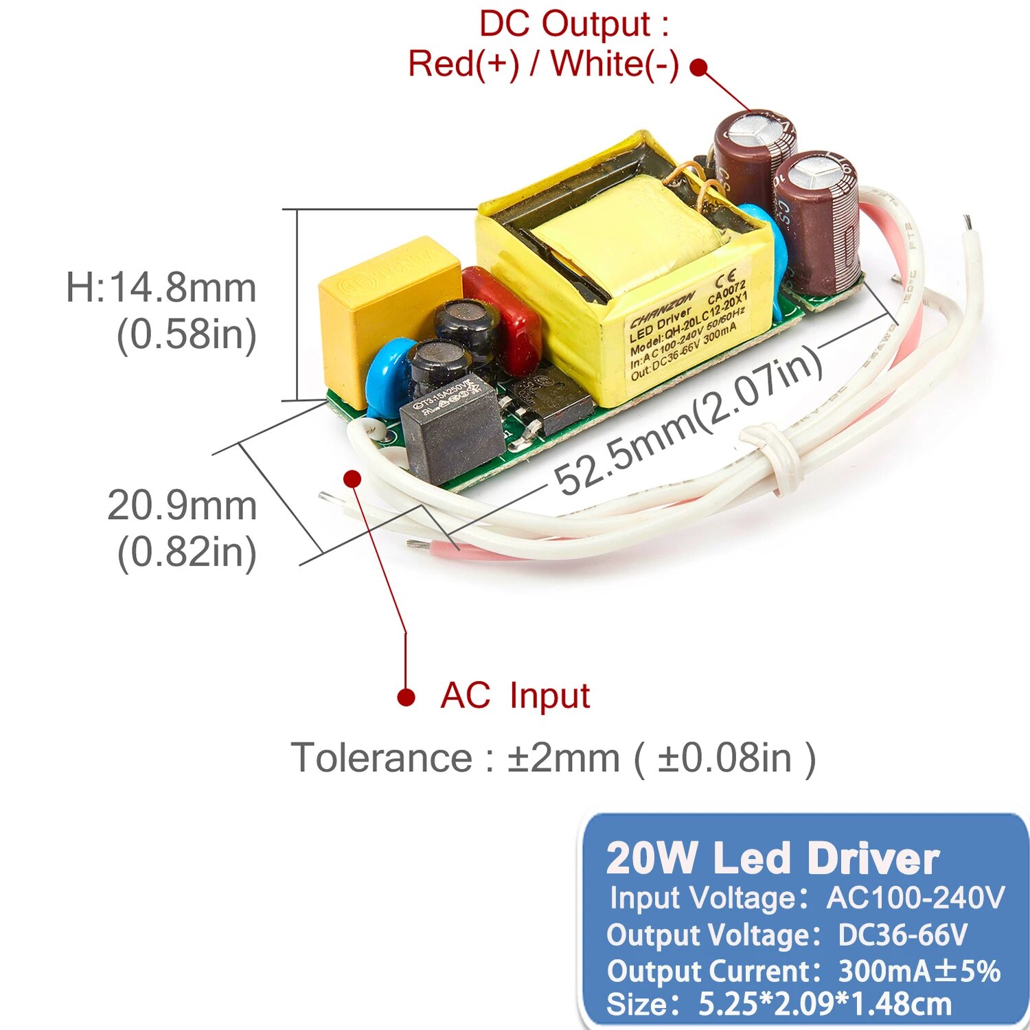 Трансформатор CHANZON для LED светильников 6Вт-50Вт