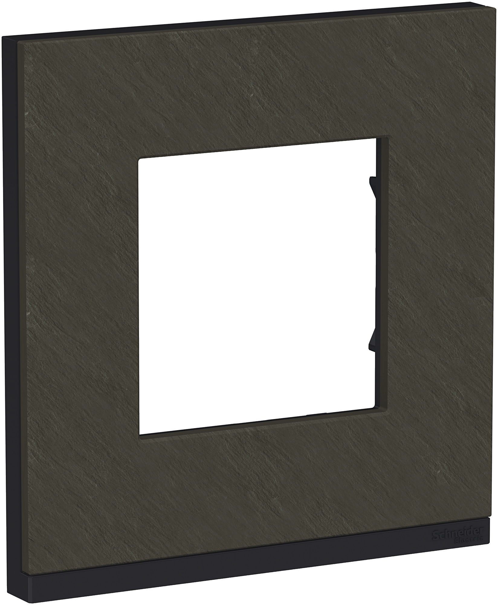 Рамка Unica Pure 1 пост, горизонтальная, камень/антрацит NU600287