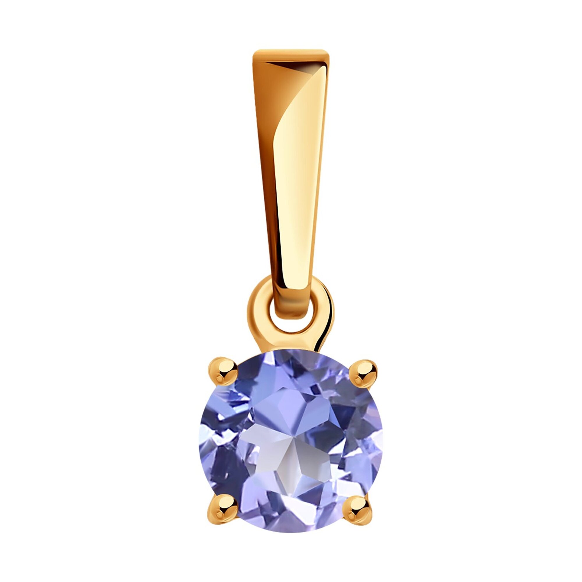 Подвеска, красное золото, 585 проба, топаз