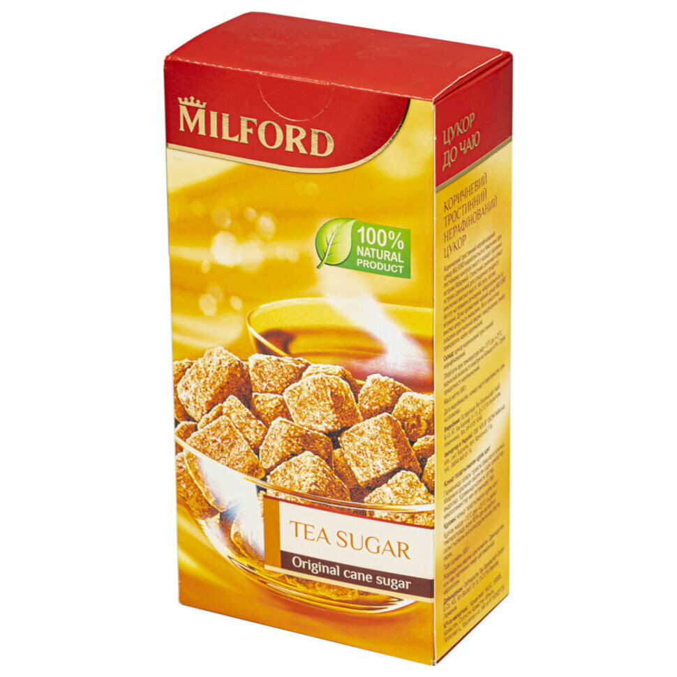 Сахар кусковой тростниковый MILFORD 0,5 кг, 979, 620071
