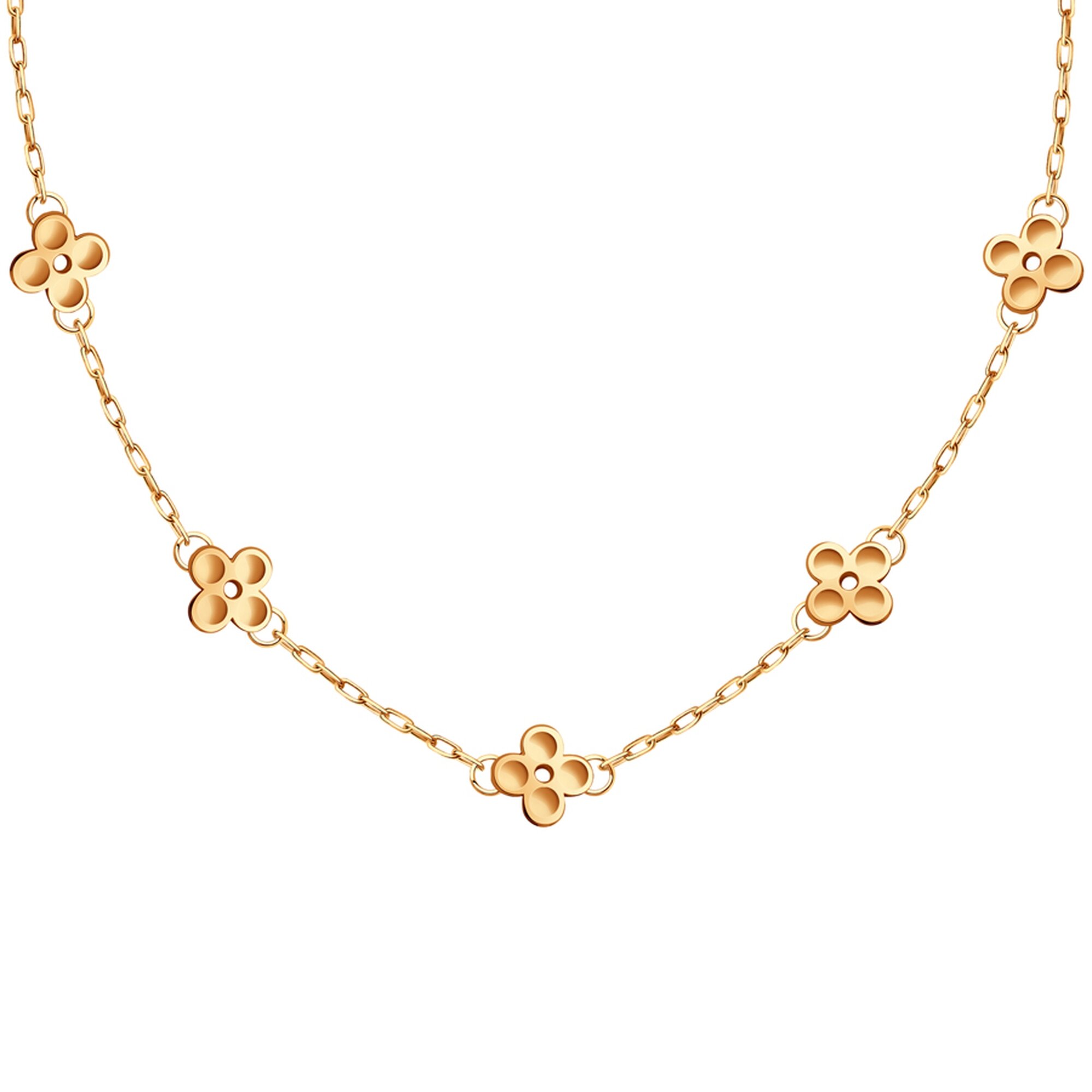 Колье, красное золото, 585 проба