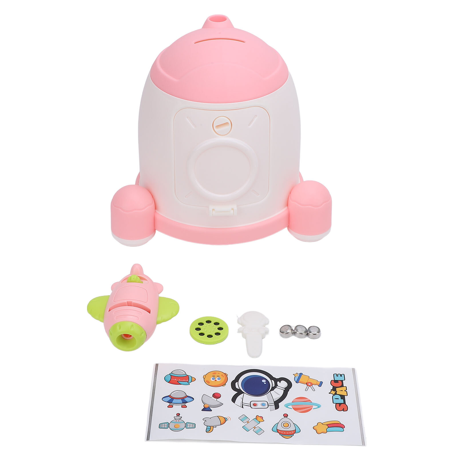 Детская копилка с проектором, DIY наклейки, ключ, электронная обучающая копилка для мальчиков и дево