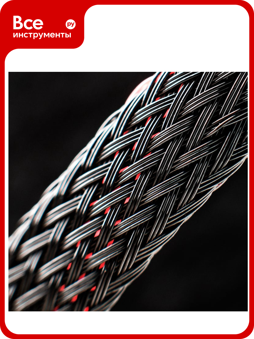 Кабельная оплетка Texplet змеиная кожа 4.10,5 мм черная (200 м) 15PET-6-0-200, укладки и защиты