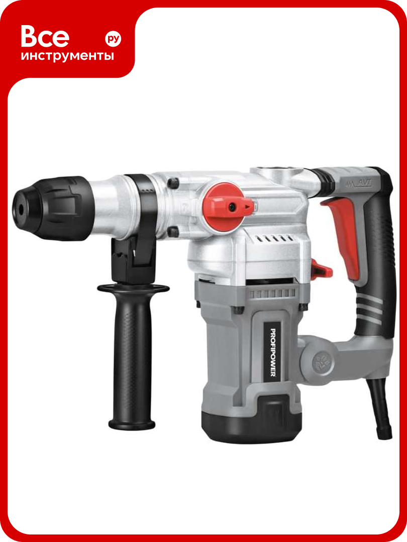 Сетевой перфоратор Profipower SDS-Plus PBH28 (вертикальный, 1500Вт, 5,5Дж, 3режима, O28мм, 0-900об/мин) E0261