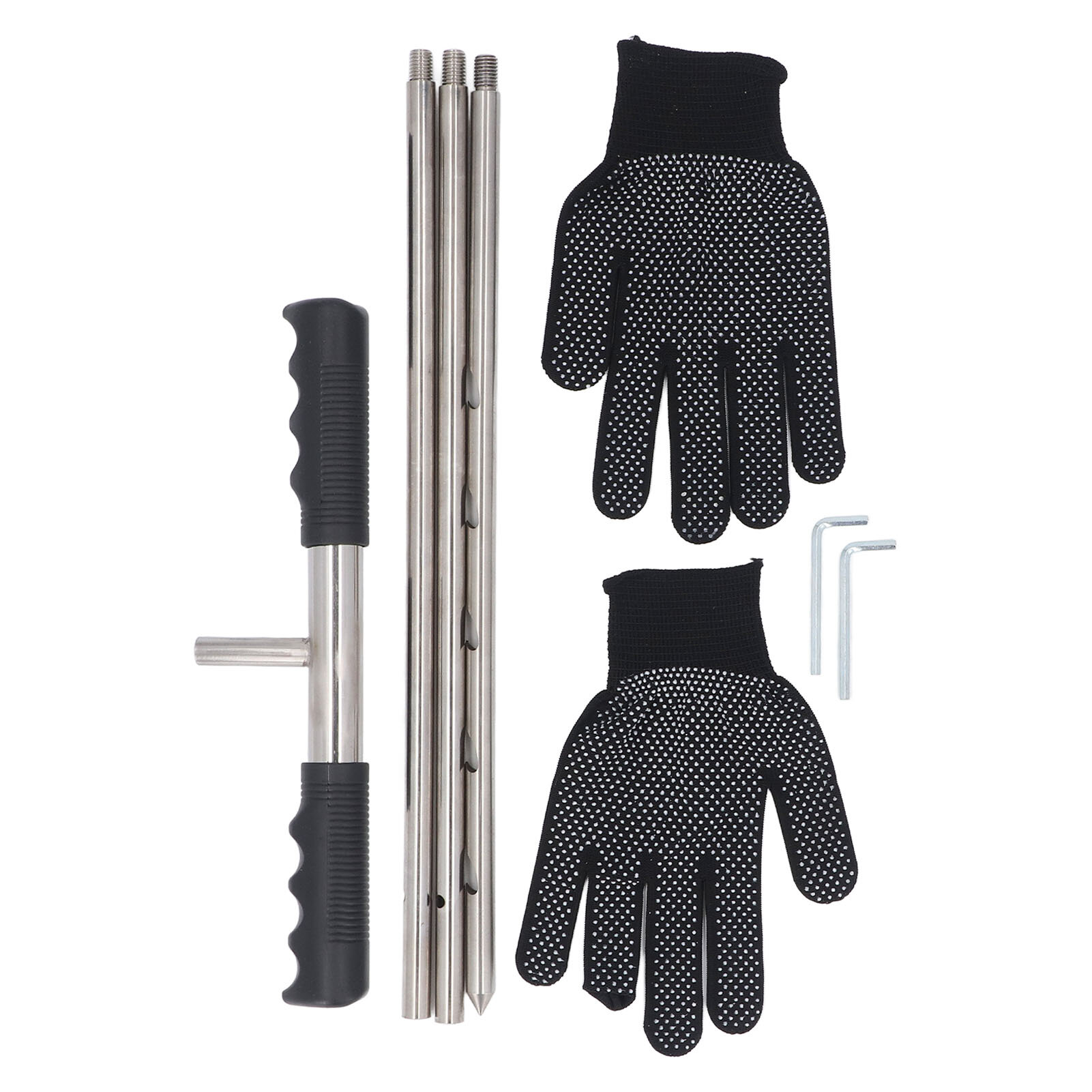 Регулируемый стержень зонда для отбора проб почвы из нержавеющей стали длиной 17-32-48 дюймов с Т-образной ручкой для инструмента для сбора образцов почвы на газонах и в сельском хозяйстве