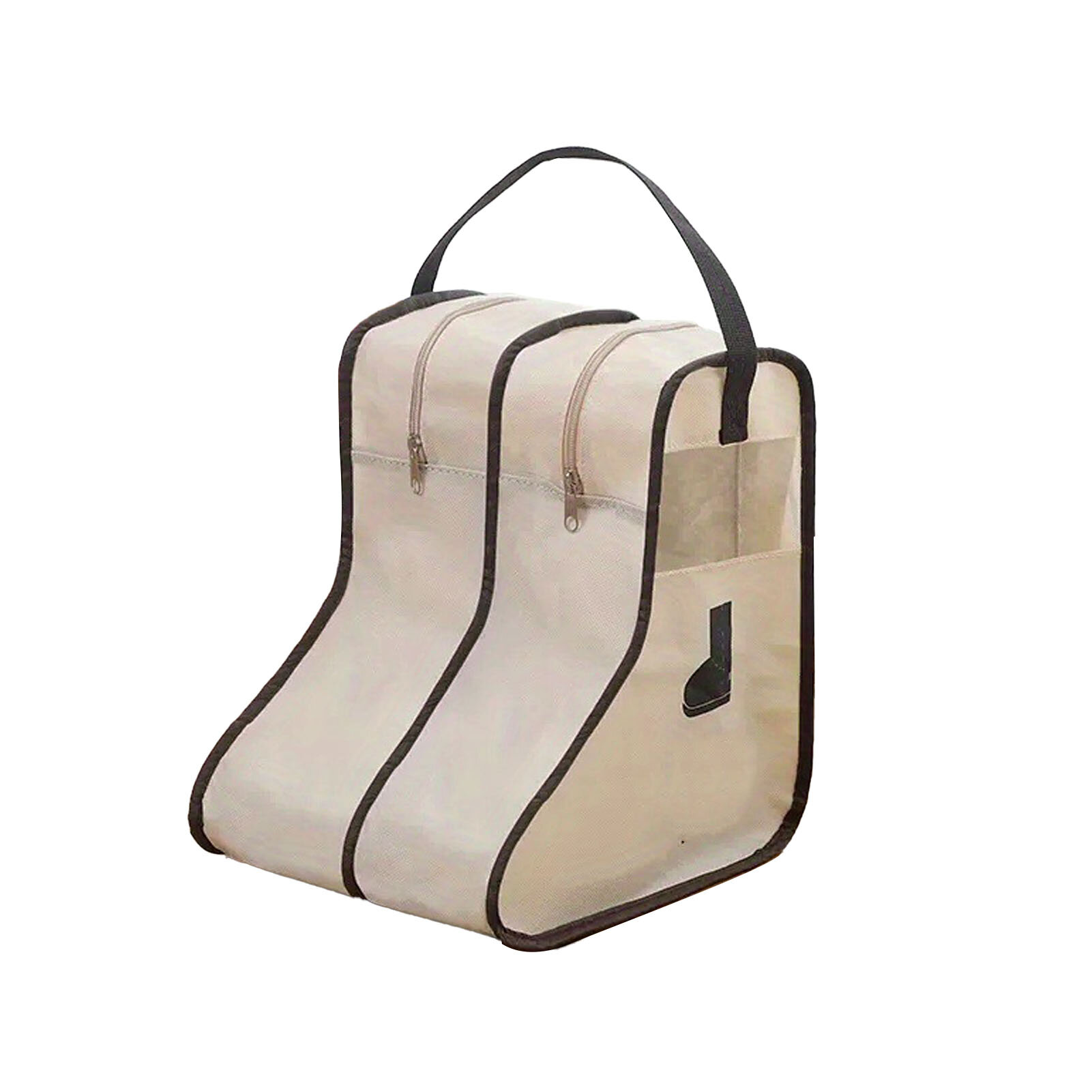 Сумка для хранения сапог видимый пылепроницаемый складные портативные ботинки для обуви для обуви для наружного путешествия бежевый