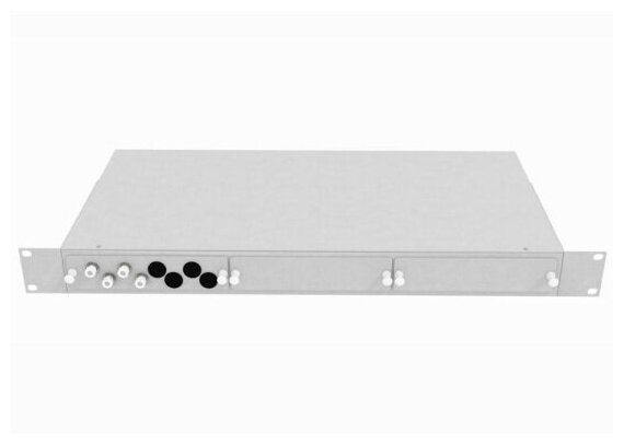 Кросс оптический Toplan , стоечный 19", 4 FC/UPC адаптера, MM (50/125), 1U, серый, укомплектованный (КРС-Top-1U-04FC/U-OM2-GY)