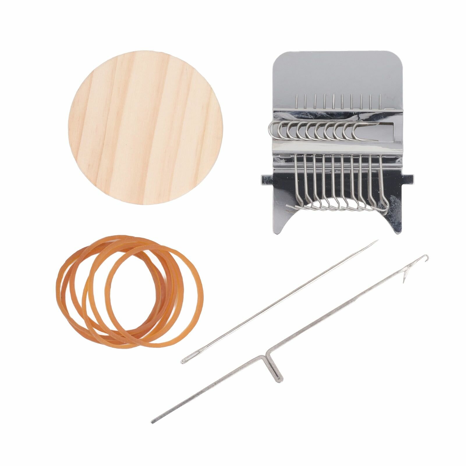 Маленький ткацкий станок, многоцелевой эффективный портативный ручной штопальный станок, комплект для починки брюк, носков, одежды, 10 штифтов