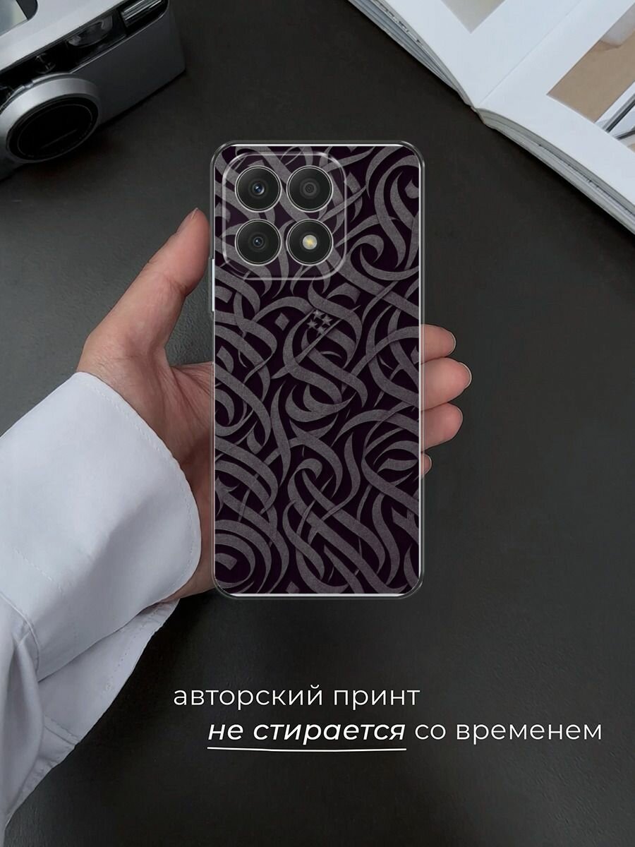 Чехол на Honor X8A / Хонор X8A с принтом Металлическая паутина — фото 1