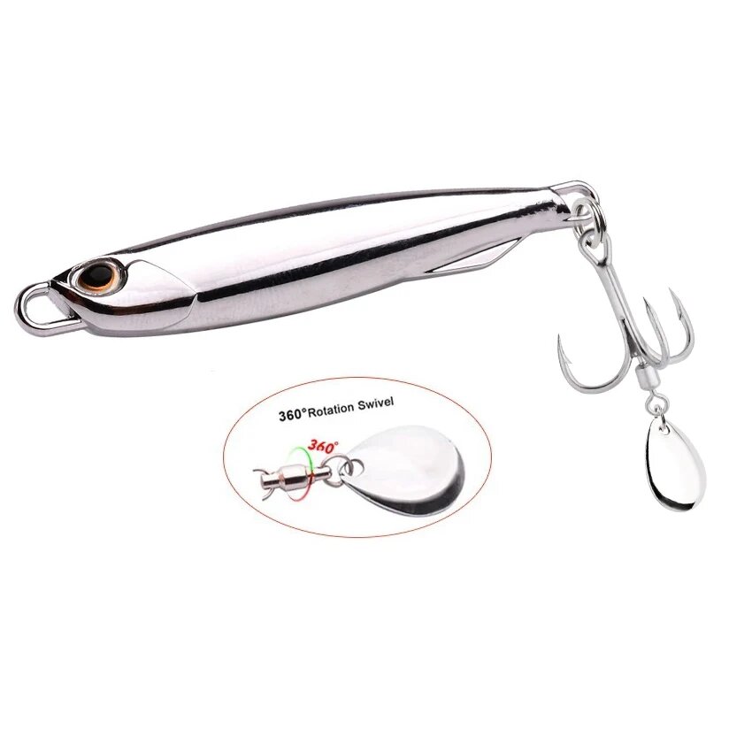 Серебристые блесны для морской рыбалки 7г 10г 15г 20г 30г 40г