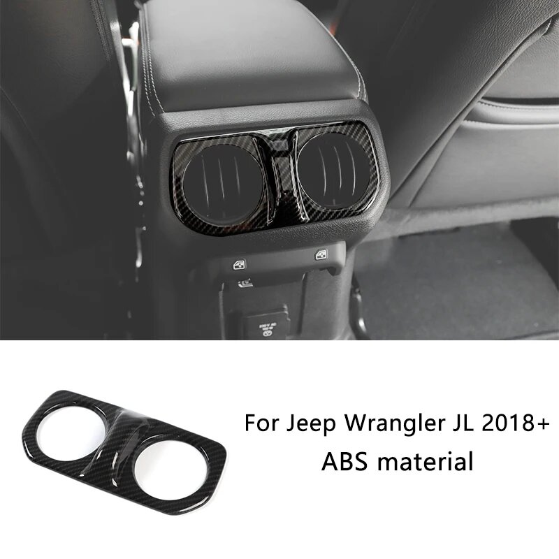 Декоративная наклейка BAWA из углеродного волокна для Jeep Wrangler JL 2018-2022, защитные аксессуары для салона автомобиля air outlet decor2