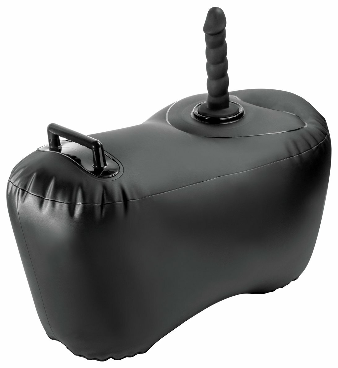 Черное надувное кресло с платформой для фиксации дилдо Body Dock Inflatable Love Seat Pipedream