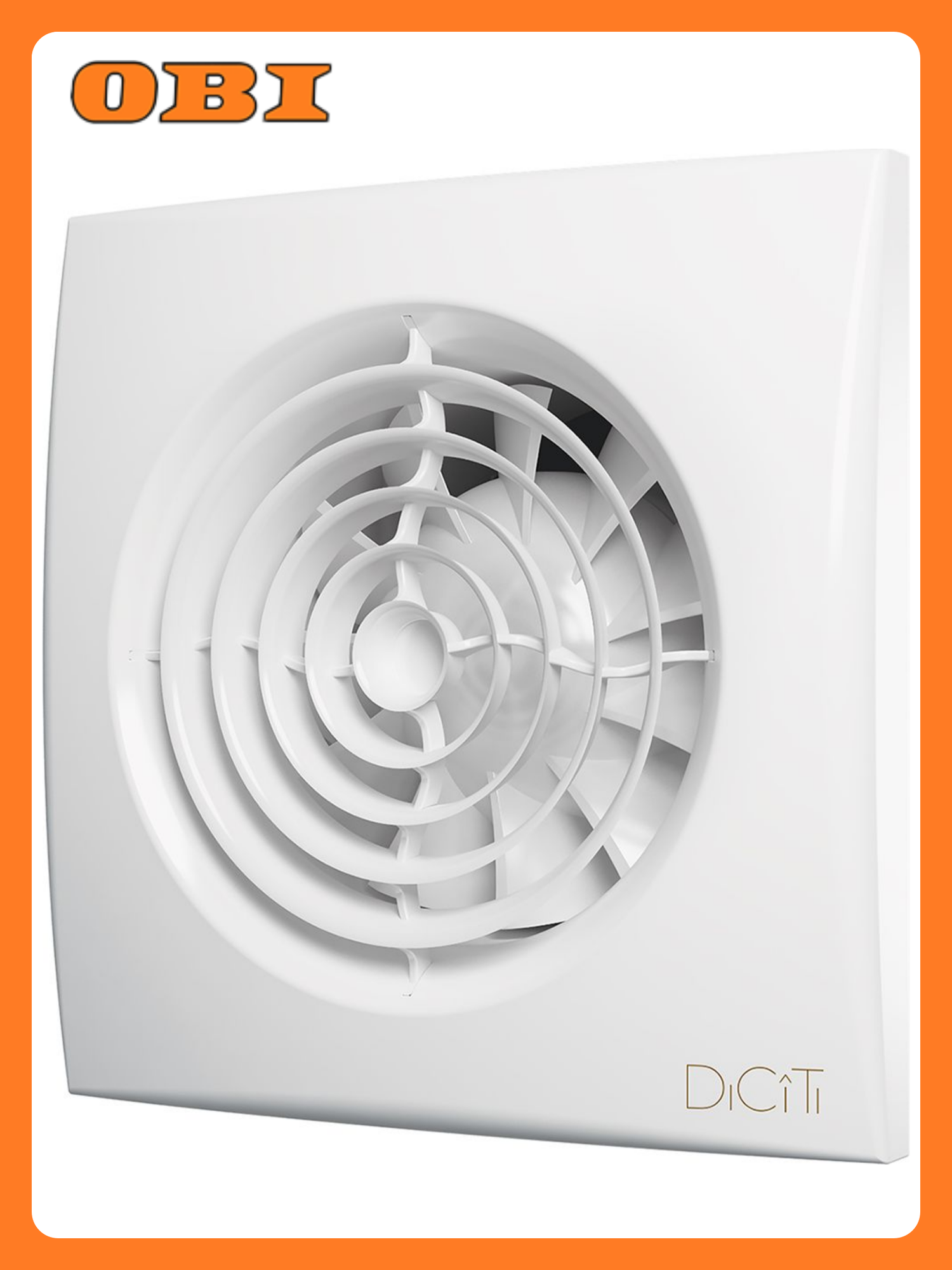 Вентилятор осевой ERA DiCiTi AURA 4C 100 мм вытяжной с обратным клапаном