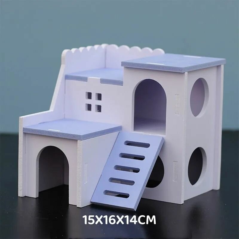 Игрушки и принадлежности для хомяков, собранный домик для хомяка из ПВХ, вилла-спальное гнездышко