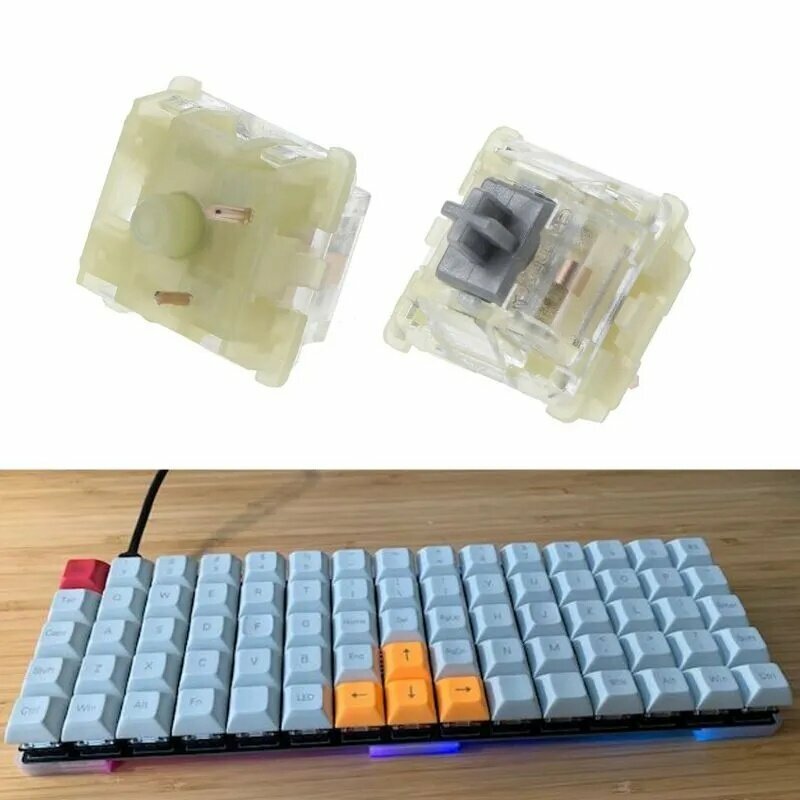 (Две штуки) Клавиатурный переключатель Cherry MX RGB Speed Silver