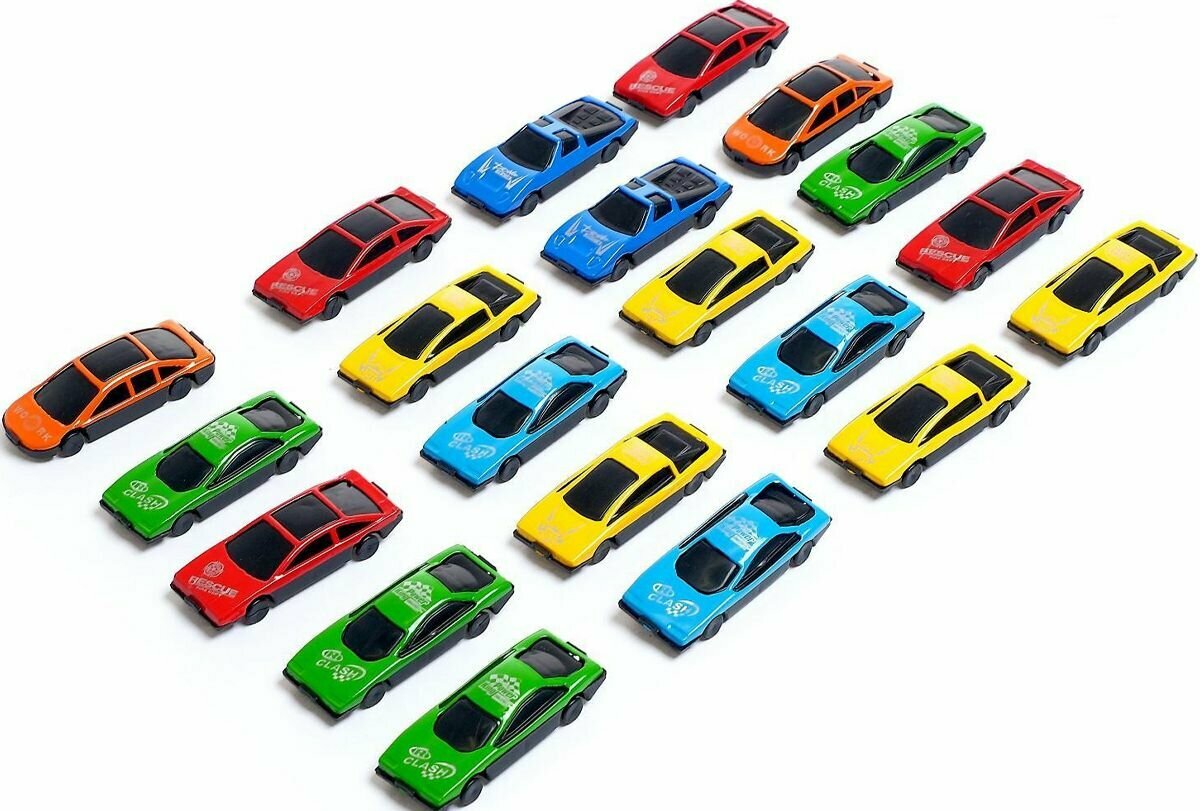 Машинка металлическая детская "Супер гонки", машинки-модельки, масштабная модель для детей, игрушечный транспорт, набор 20 штук