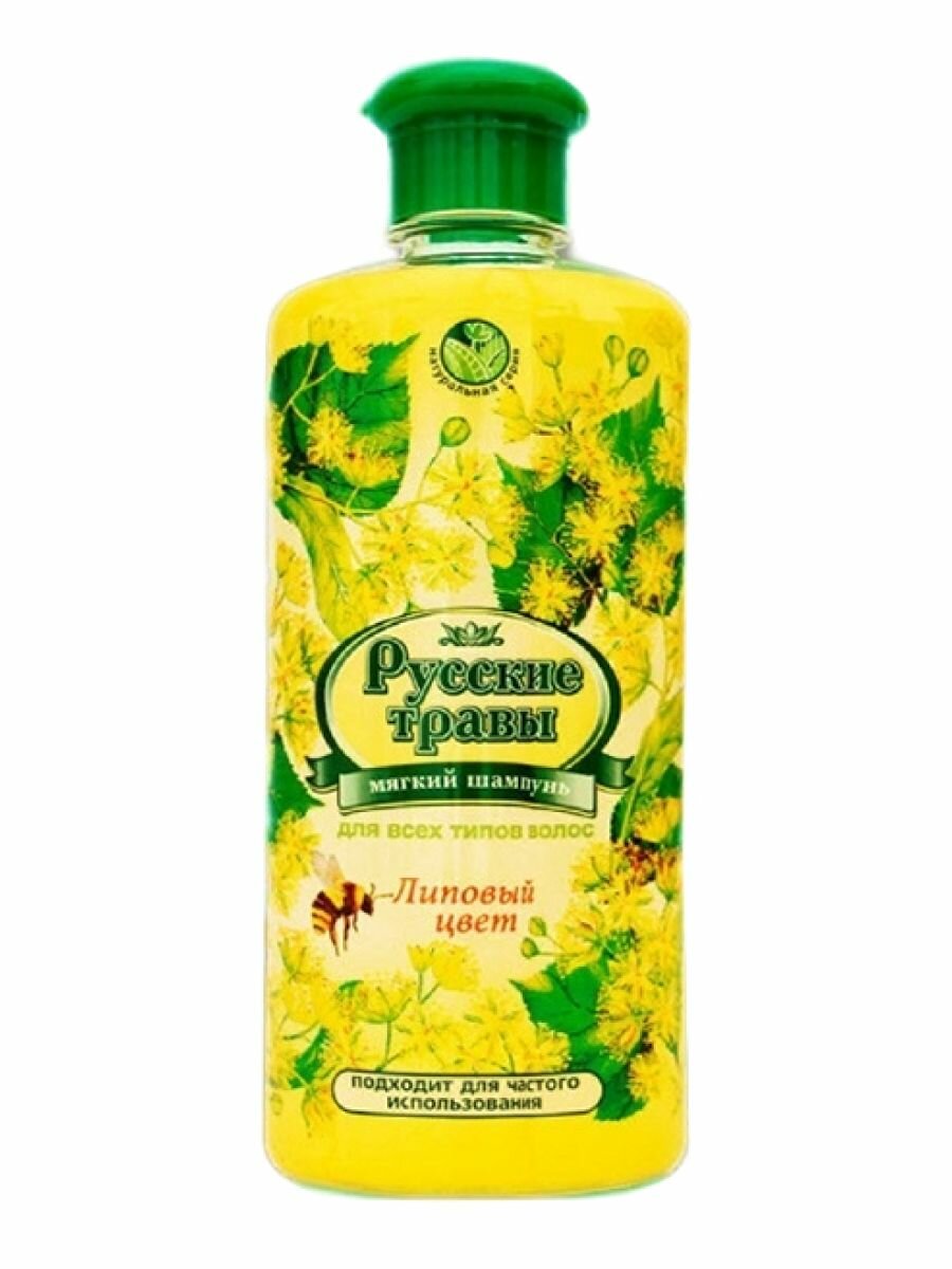 Шампунь русские травы "Липовый цвет" для всех типов волос 350мл