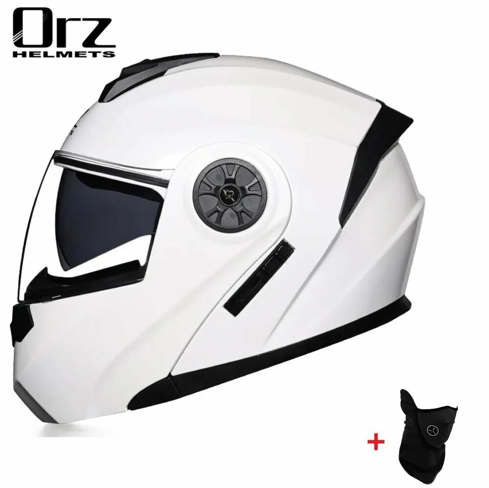 Orz HELMETS Мотошлем, цвет: белый, размер: M