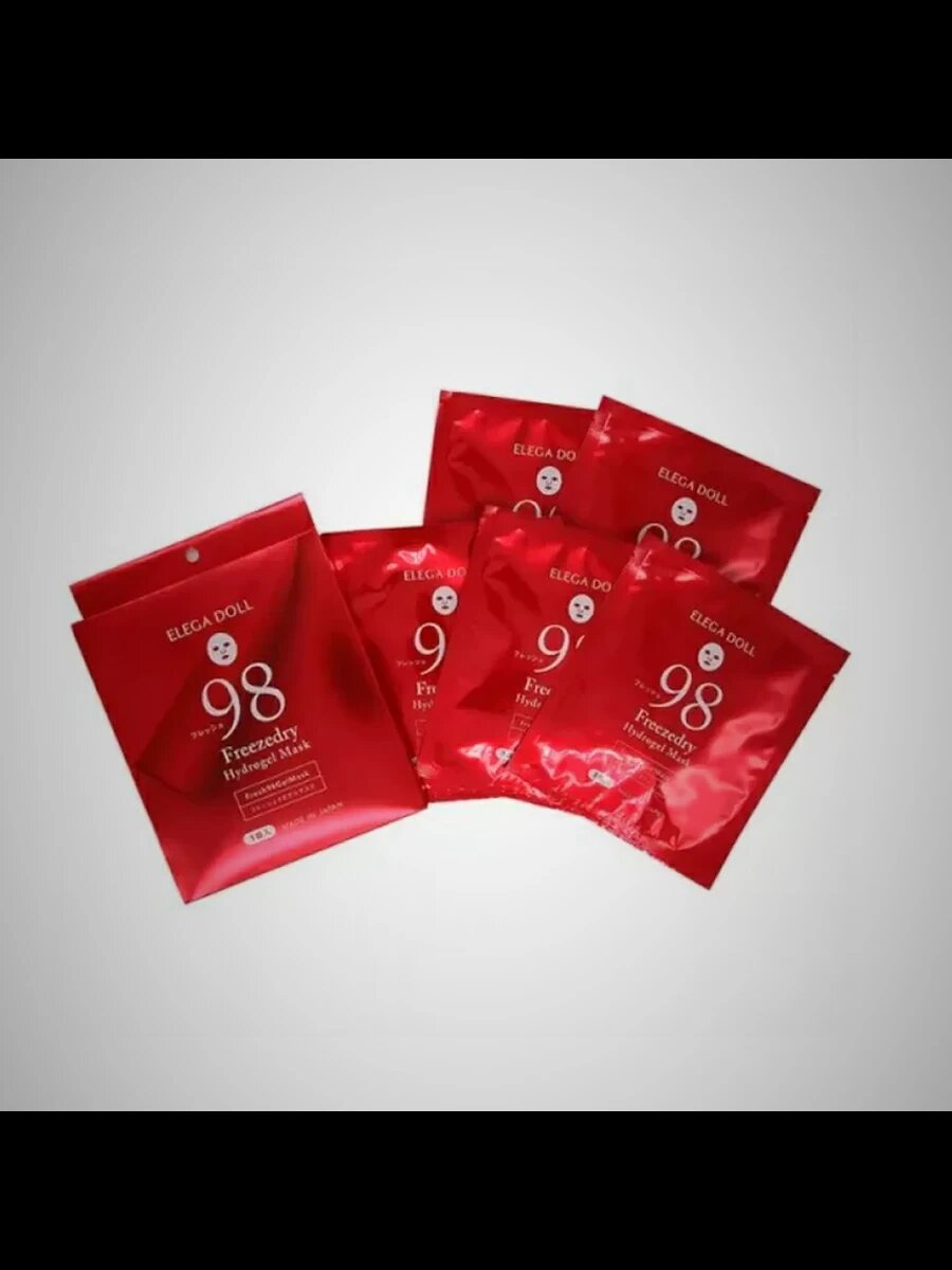 ELEGA DOLL FRESH 98 HYDROGEL MASK, Гидрогелевые маски с фуллереном 5 шт