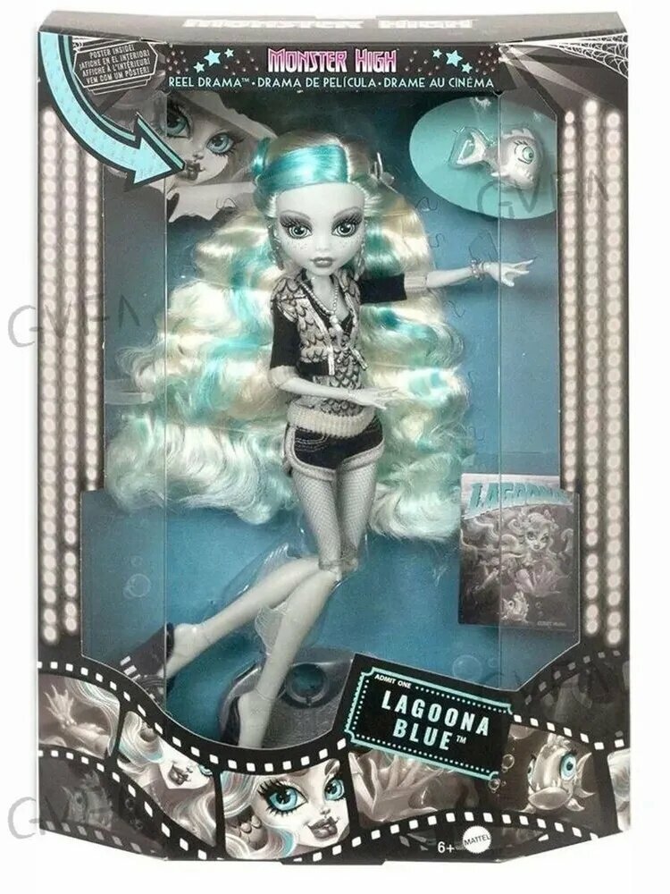 Кукла Mattel Monster High Reel Drama - Lagoona Blue Лагуна Блю - Кукла с аксессуарами Монстр Хай HKN30
