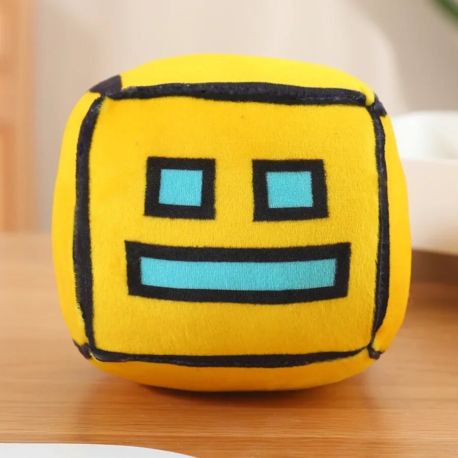 Мягкая игрушка Geometry Dash Cube, желтый