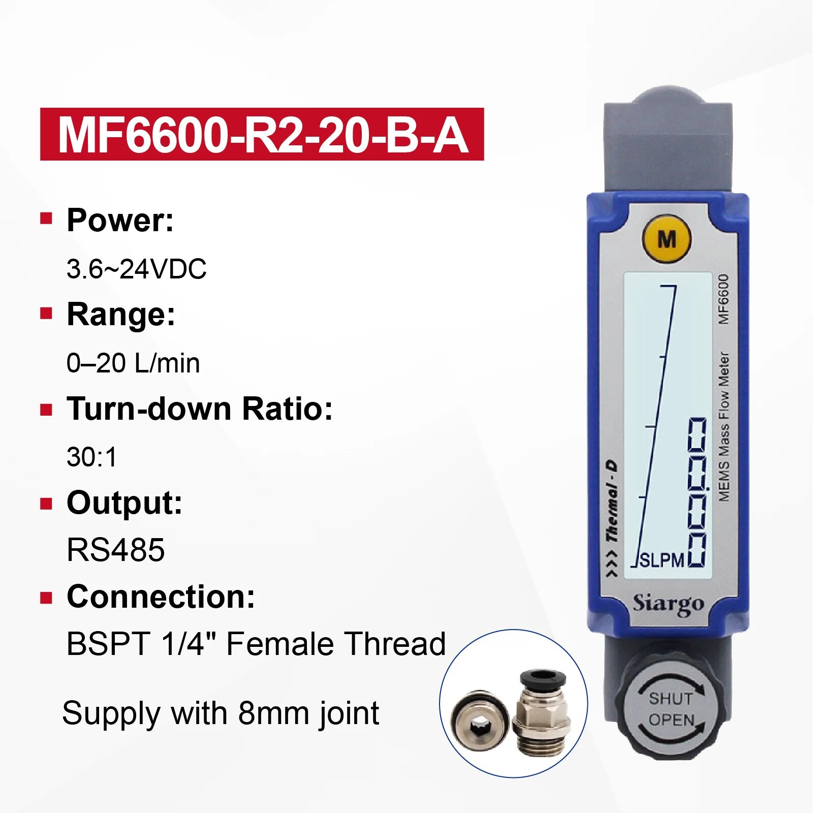 CERTEON Расходомер газа MF6600 R2-20-B-A