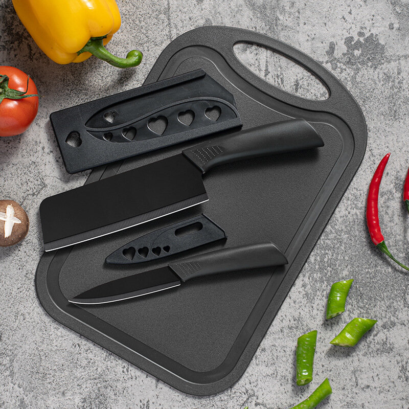 Набор фруктовых ножей с чехлом, полный набор для домашнего приготовления детского питания, разделочная доска, маленький нож для общежития, комбинация кухонных принадлежностей, овощной нож, набор ножей