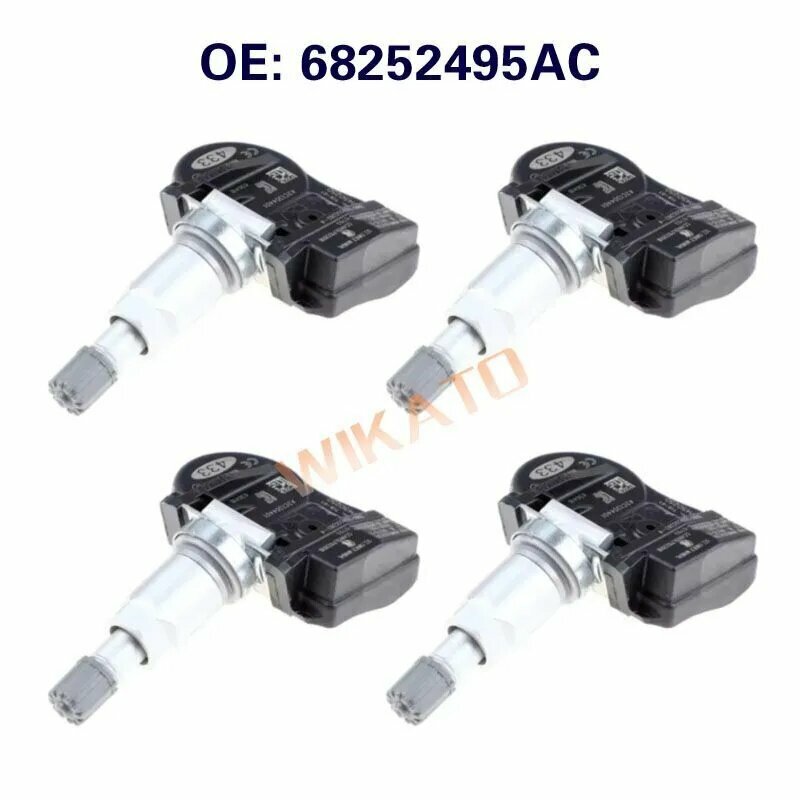Датчик давления в шинах 4 штуки 68252495AC для Dodge Durango Jeep Grand Cherokee SRT Sport 6.4L 2016-2020 TPMS 433 МГц