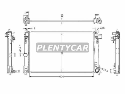 Радиатор охлаждения Toyota C-HR Corolla ST-10-0022 Sat