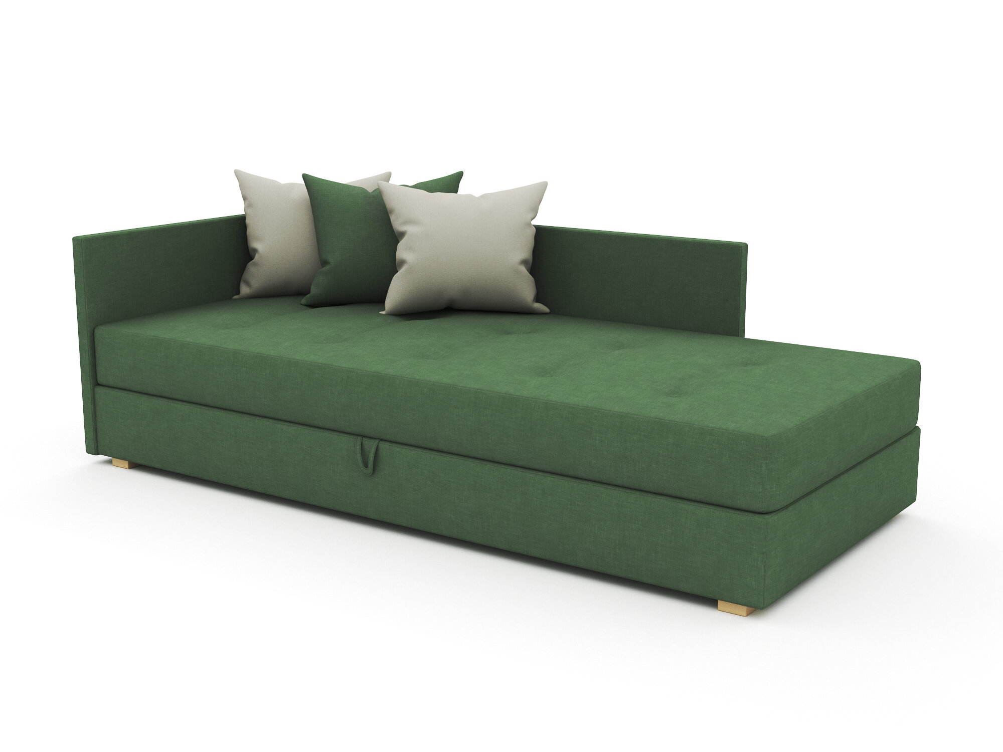 Кушетка Soft Element Уоллес Olive шенилл, диван кровать, мягкая, с ящиками для хранения белья, на кухню, на дачу, в комнату