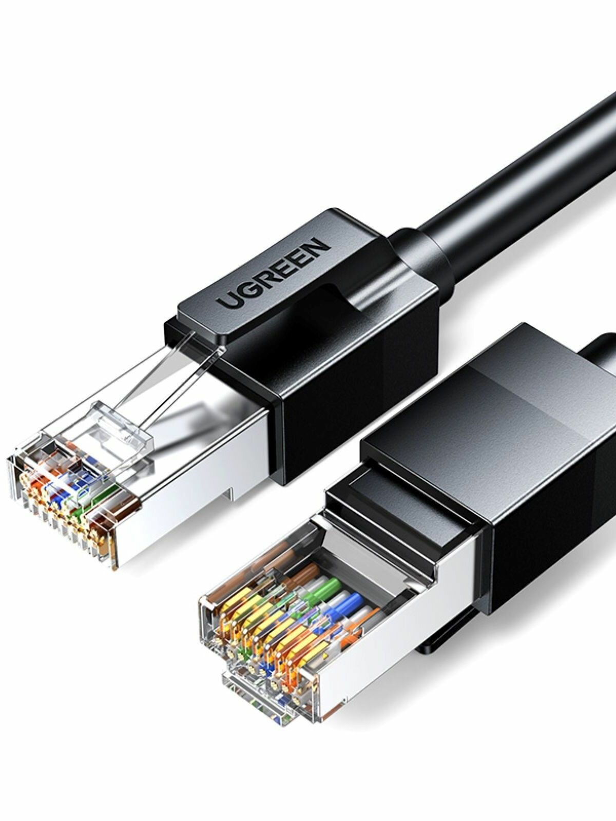 Кабель сетевой UGREEN NW316 (55175) Cat6 F/UTP Ethernet Cable. Длина: 8м. Цвет: черный