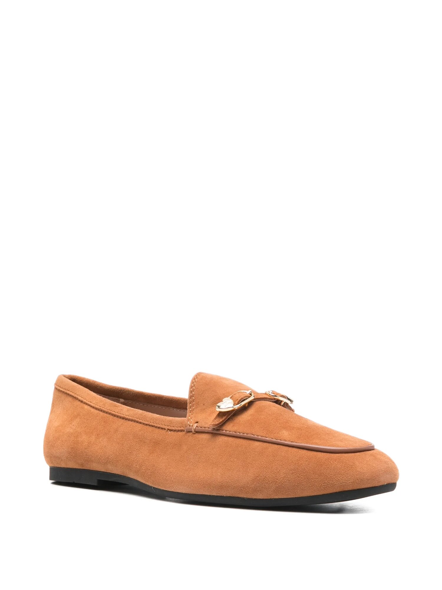 Лоферы LOVE MOSCHINO Gold-tone hardware loafers, размер 39, brown — фото 1