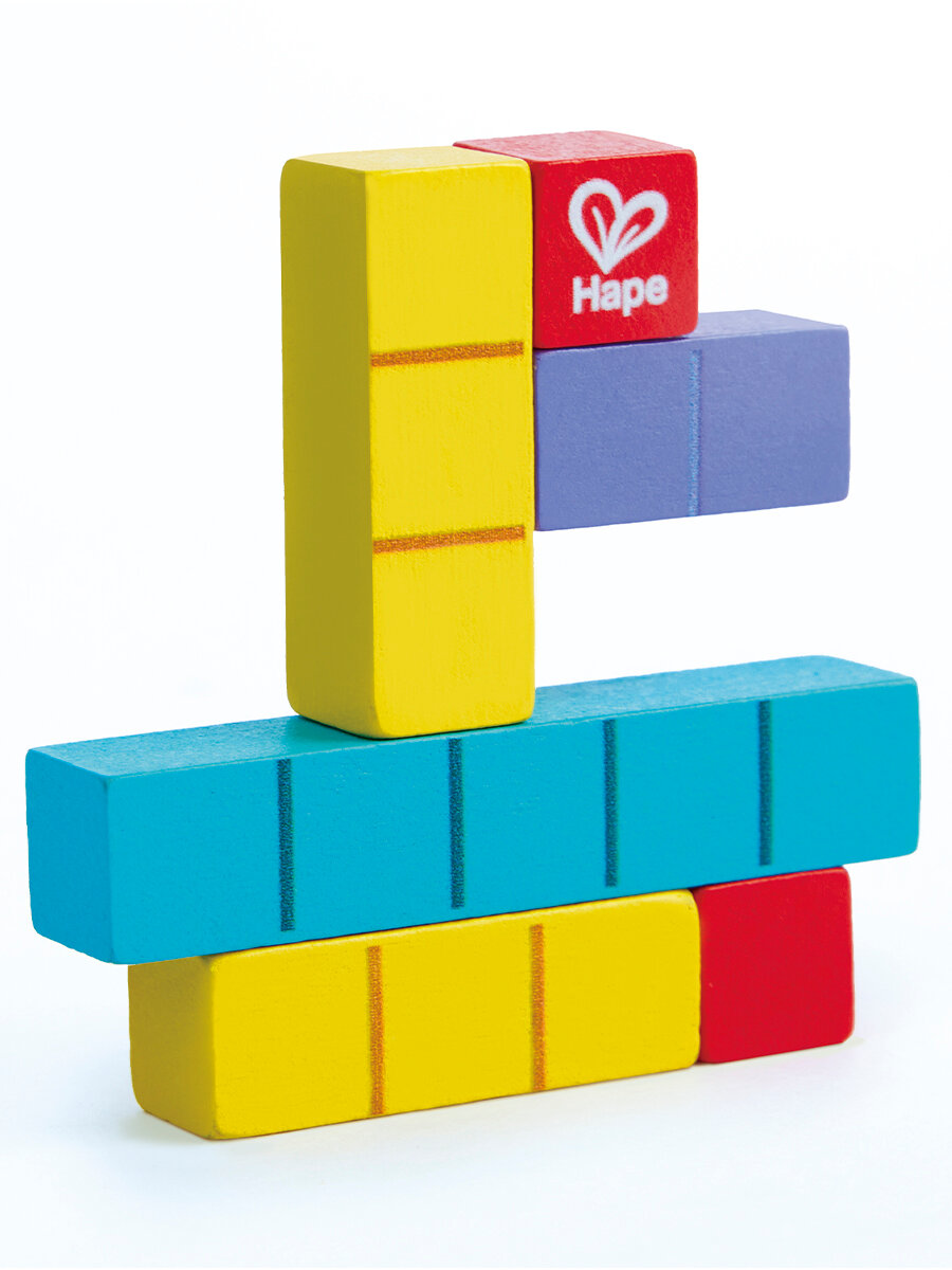 Игровой набор Hape "Собирай Кубики", дерево, 21 кубик, для детей с 3 лет