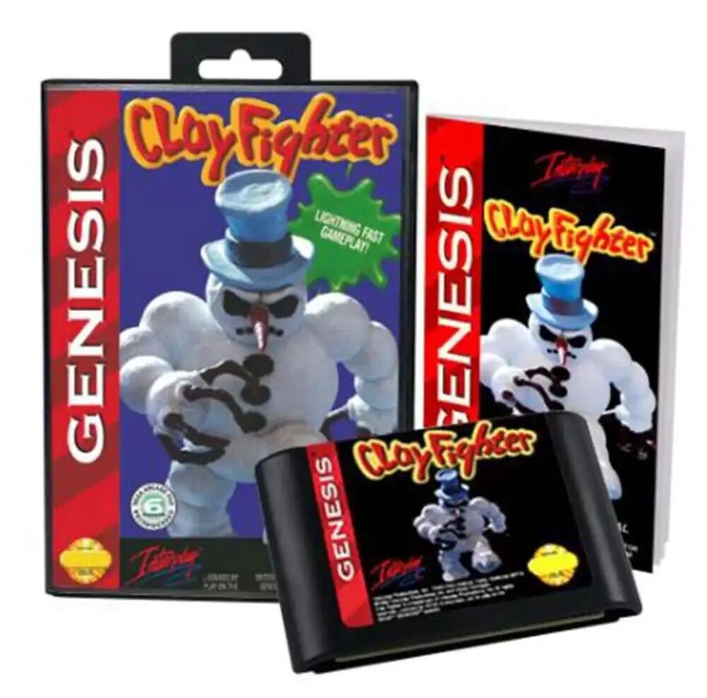 ClayFighter, картридж Sega MD, USA Shell комплект