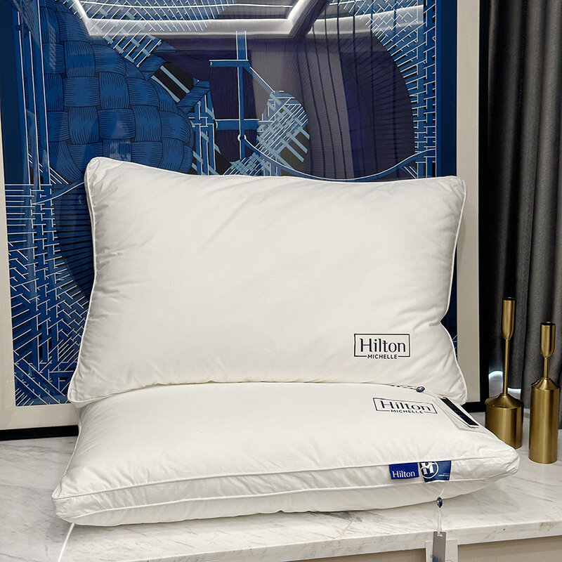 3D подушка из сатина и хлопка с ультратонким перьевым велюровым наполнителем от отеля Michel Hilton Five-Star
