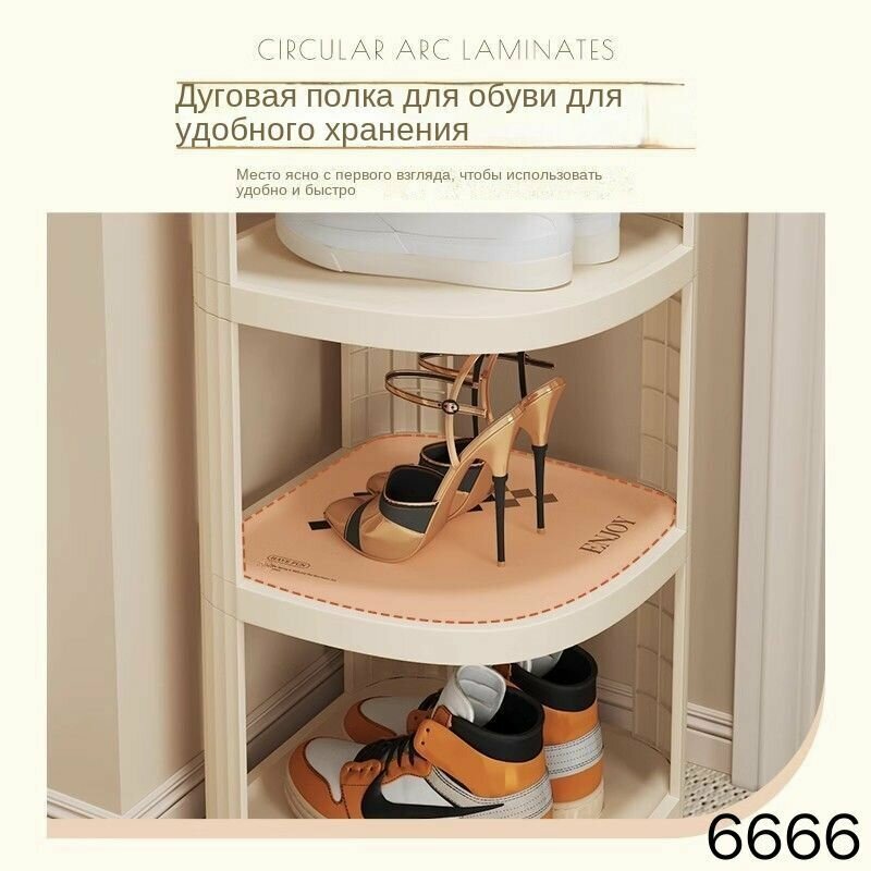 Треугольная обувница 8-ярусная белая, угловая стойка для обуви экономия места, для маленькой прихожейOriginal Product Many Positive Reviews