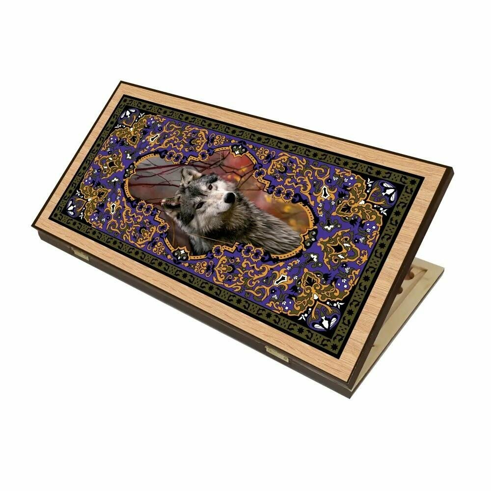 Нарды + Шашки Сирия Волк средние (Россия, дерево, 50 см), Partida 62378 Partida