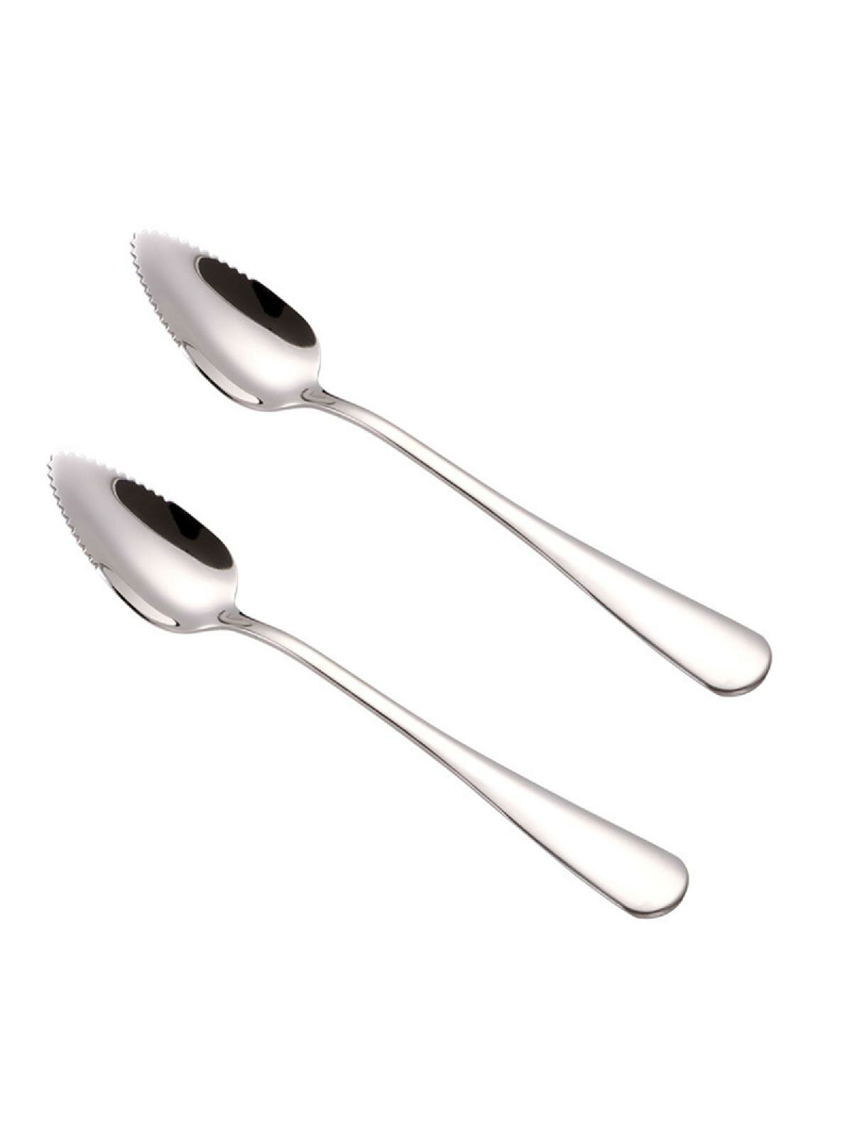 2 упаковки зазубренных грейпфрутовых ложек, подходящих для цитрусовых, салатов, киви, десертов