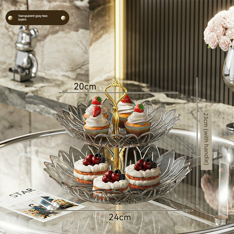 Многоярусная фруктовница класса люкс для дома, для гостиной, высококачественная подставка для закусок и сухофруктов,