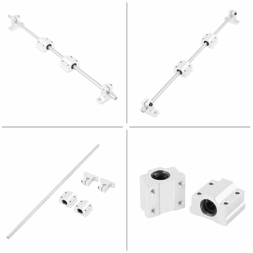Линейный Стержень-Стержень Вала Линейного Рельса с ЧПУ 8 мм x 400 мм + Комплект Подшипниковых блоков SC8UU Для 3D-принтера