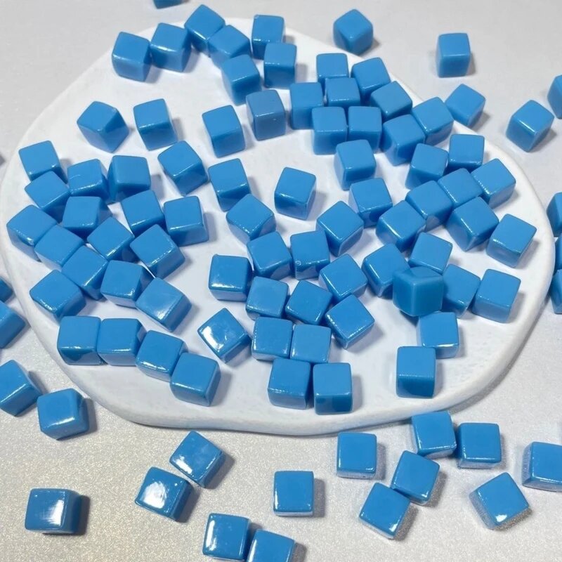 Кубики синие, 50 шт, Solid Sky blue