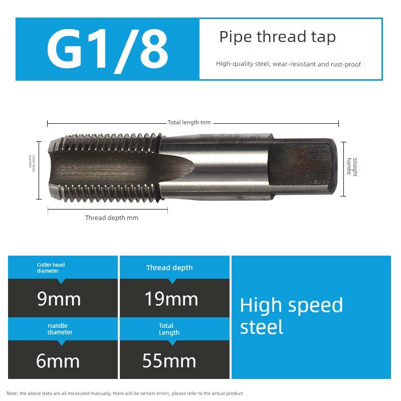Труборезные метчики, метчики для труб, цилиндрические метчики для труб NPT/1/2 3/4 для водопроводных труб Быстрорежущая