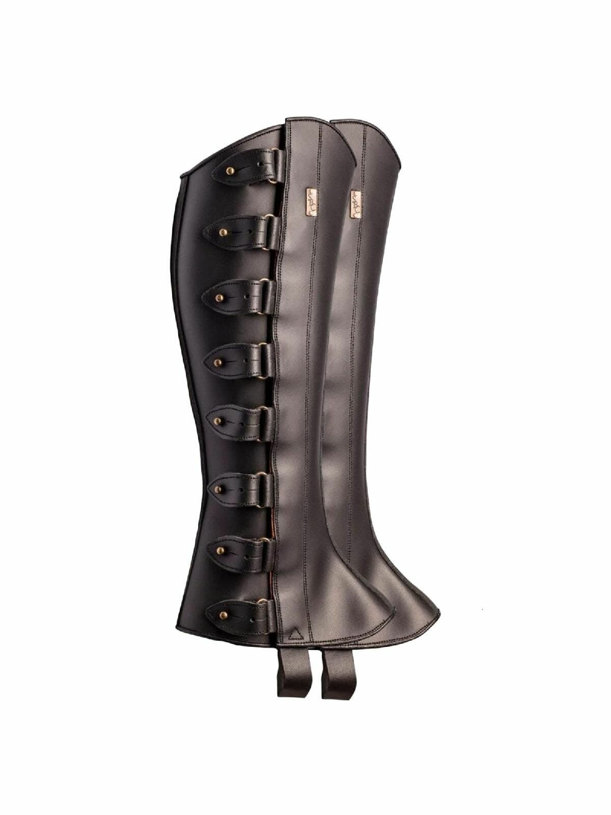 Кожаные поножи для рыцарского костюма, Черный