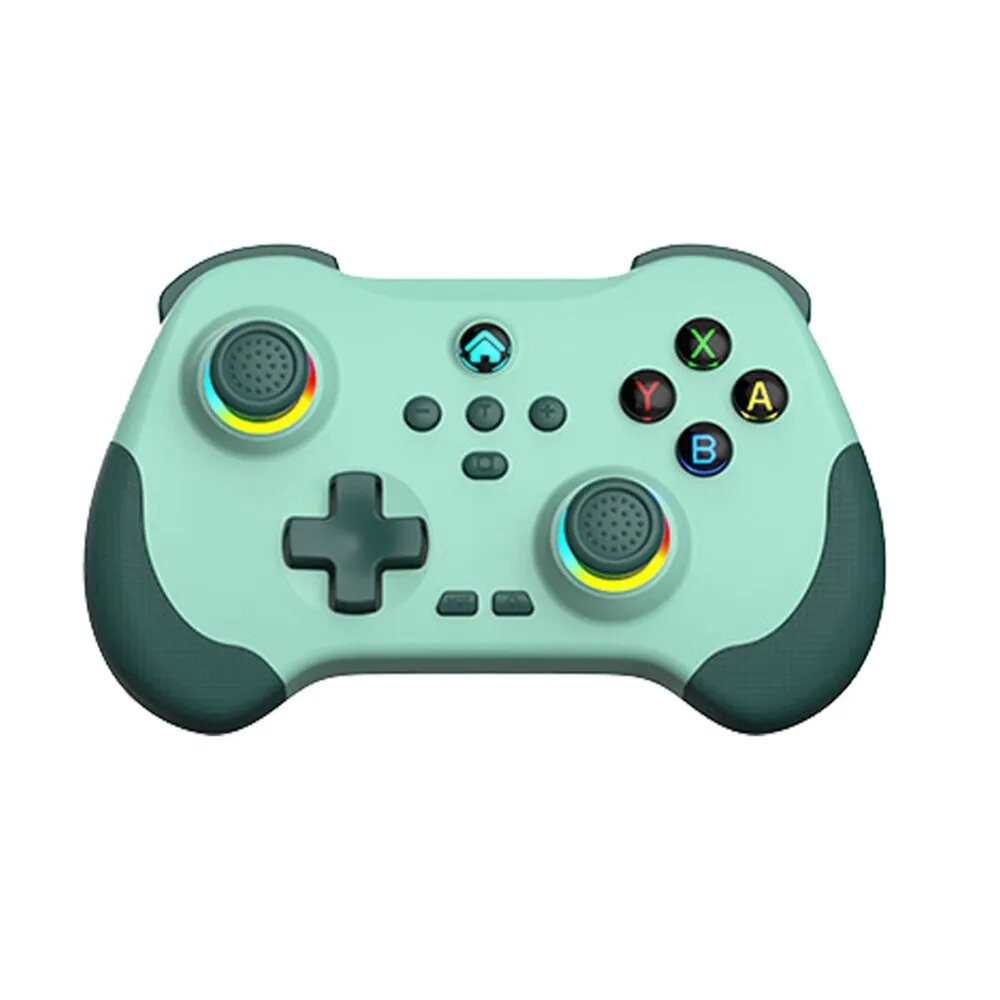Беспроводной игровой контроллер Bluetooth с 6-осевым датчиком движения, программируемый турбоджойстик для Switch Steam, PS3, PS4, ПК, зеленый