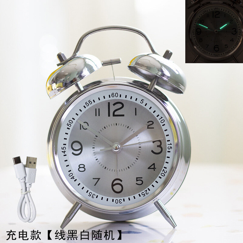 Супер громкий металлический будильник для студентов и детей, механический будильник для прикроватной тумбы, будильник в европейском стиле