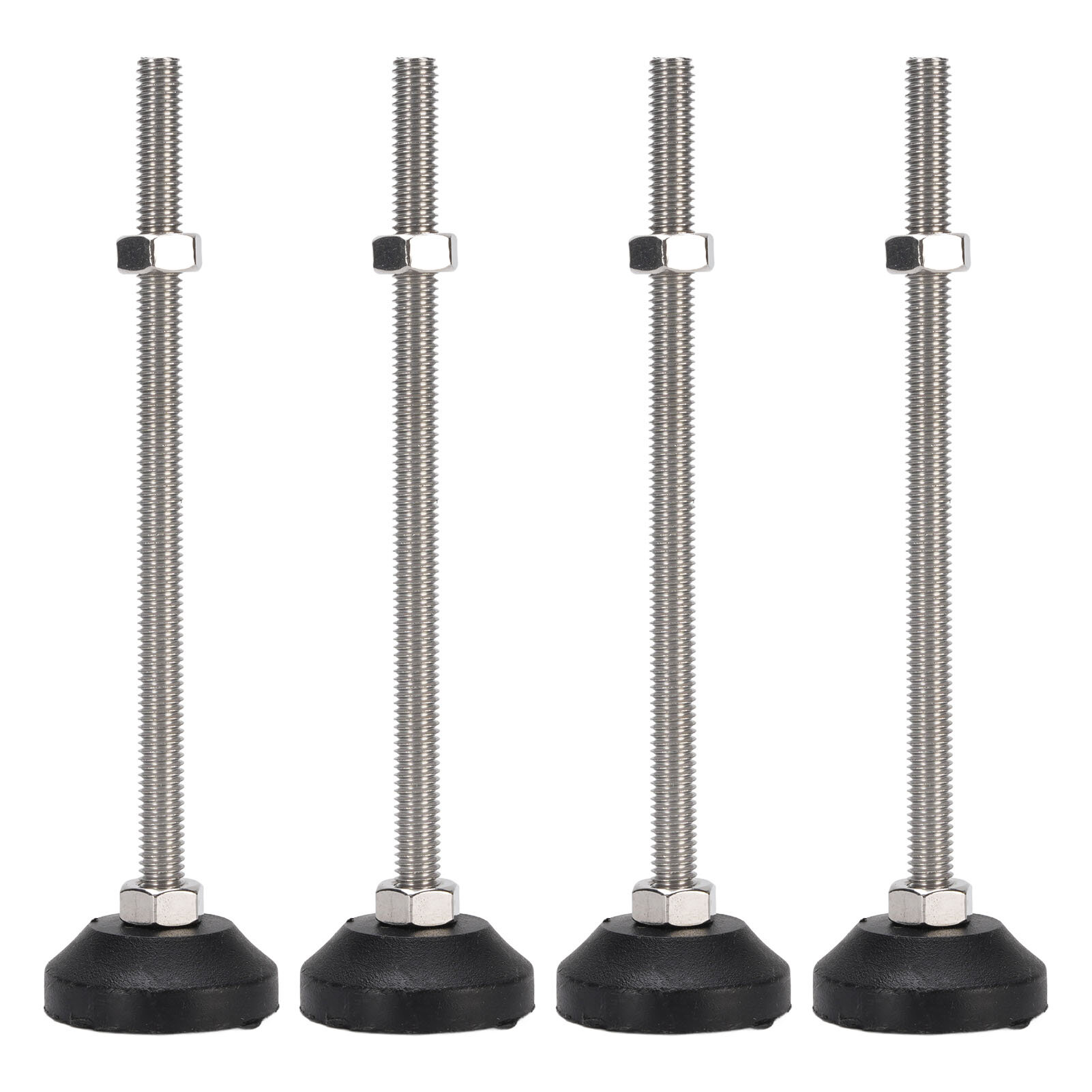 4 круглые регулируемые ножки черного цвета, устойчивые, высотой 100 мм, для мебели (столы и стулья).