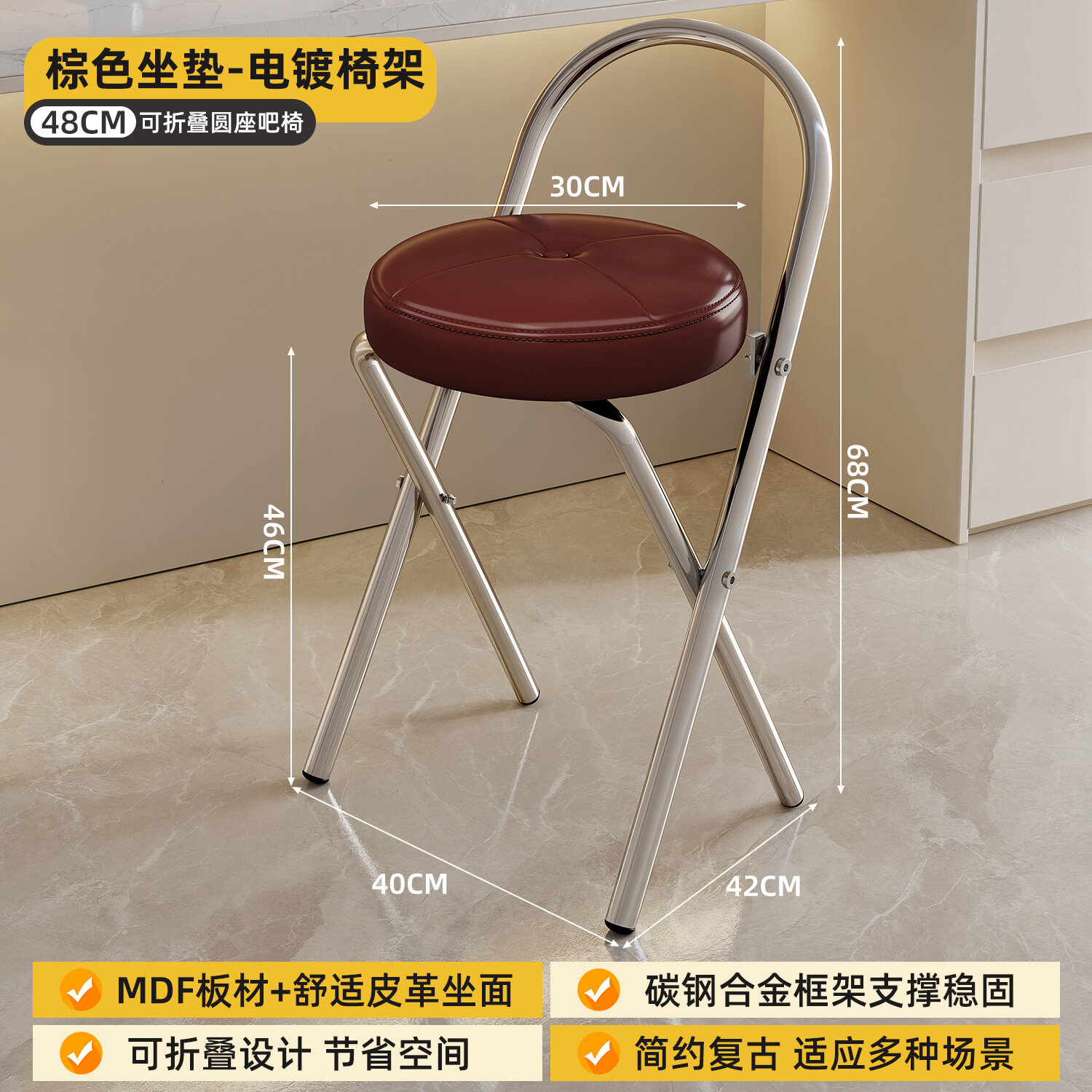 Барный стул Hengyixuan, высокий стул для дома, офисный барный стул, ротанговый обеденный стул, легкий складной стул с спинкой для улицы