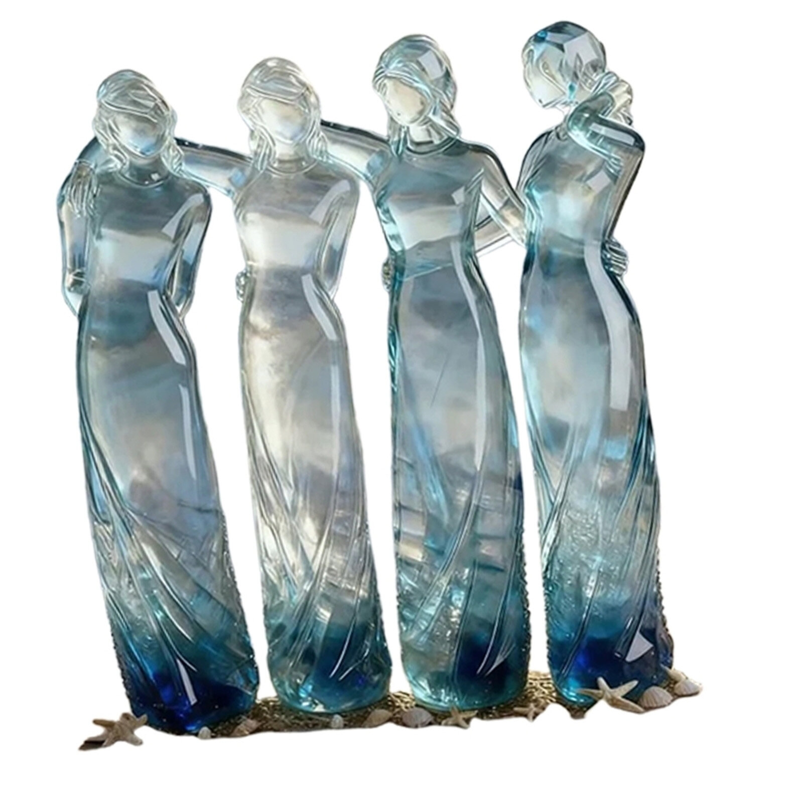 Теплая фигурка богини надежды сестра обнимает ангела прозрачная статуэтка прекрасное украшение для дома