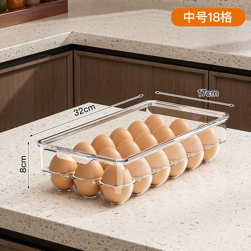 Контейнер для хранения яиц в холодильнике PET с крышкой, герметичный, для сохранения свежести, прозрачный контейнер для яиц в холодильнике